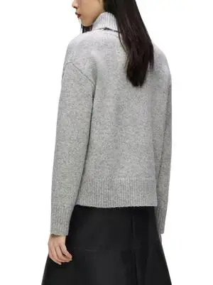 Karl Lagerfeld Soutache Turtleneck Sweater - Grey