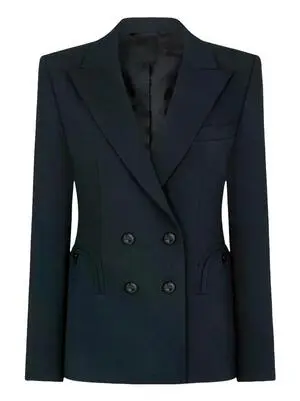 BLAZÉ MILANO Double-breasted Smiley Pocket Blazer - Blue
