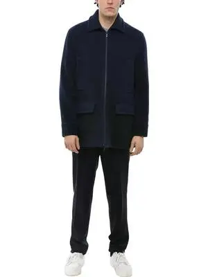 Corneliani Zip-up Four-pocket Coat - Blue