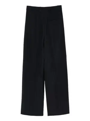 ROSSI Noa Pleated Wide Leg Trousers - Blue