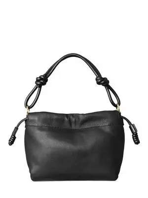 LANCASTER Knotted-handle Drawstring Shoulder Bag - Black