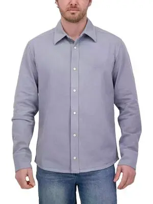 A.p.c. Embroidered Logo Overshirt - Blue