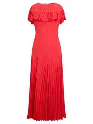 Philosophy Di Lorenzo Serafini Ruffled Pleated Maxi Dress - Red