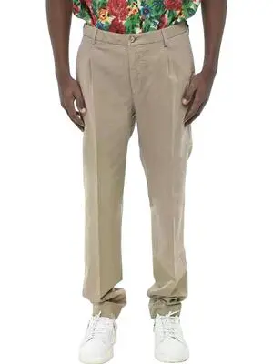 Incotex Pleated Tapered Trousers - Neutrals