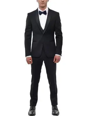 Corneliani Shawl-lapel Three-piece Suit - Blue