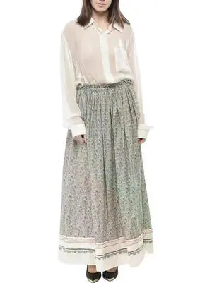 Pero Floral-print Ruffled Maxi Skirt - Neutrals