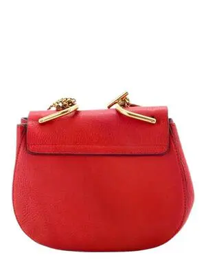 Chloé Drew Leather Mini Crossbody Bag - Red