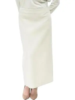 SUPER BLOND A-line Side-slit Maxi Skirt - Neutrals