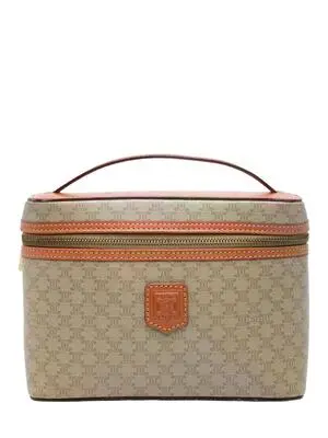 Celine 1996 Macadam Coated Canvas Vanity Bag - Neutrals