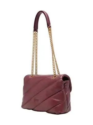 Pinko Love Birds Quilted Shoulder Bag - Red