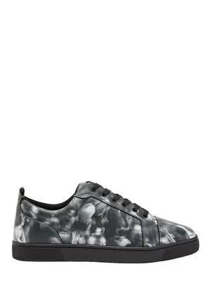 CHRISTIAN LOUBOUTIN Louis Jr Canopy Printed Panelled Leather Sneakers - Multicoloured 1