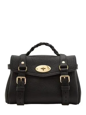 Mulberry Alexa Mini Grained Leather Top Handle Bag - Black
