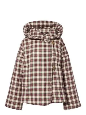 Dries Van Noten Gingham Hooded Cotton Puffer Jacket - Multicoloured