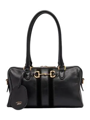 Gucci Borsetto Large Leather Bowling Bag - Black