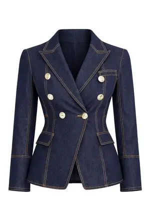 MAUI X LOLITA Bronte Denim Corset Blazer - Blue