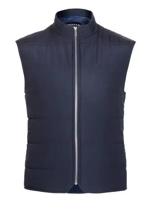SERRAN LONDON Quilted Gilet - Blue