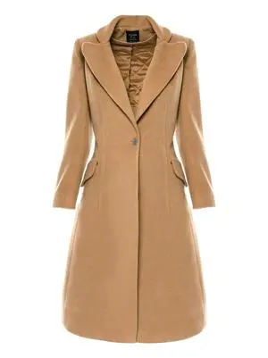 AVENUE N°29 Long Wool Blend Coat - Brown