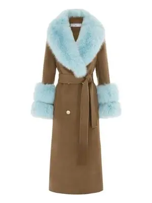 HORTONS ENGLAND Mayfair Cashmere Blend Coat - Green