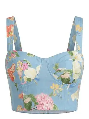 Yumi Kim Korfu Cropped Top And Novella Skirt Set - Blue