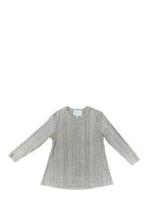LINDSAY NICHOLAS NEW YORK Laura Crew Neck In Antique Shimmer - Silver