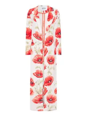 ROQAIA FASHION HOUSE White / Red Dara Floral Elegance - White/red