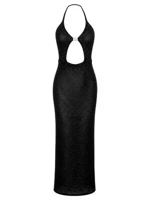 CHIARELLA Aitana Shimmer Maxi Dress - Black