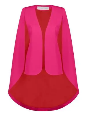 MONIQUE SINGH Gabardine Cape Jacket - Pink