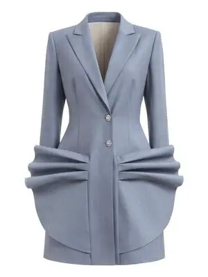 LUMINA ELIGMA Sculptural Blazer Dress - Grey