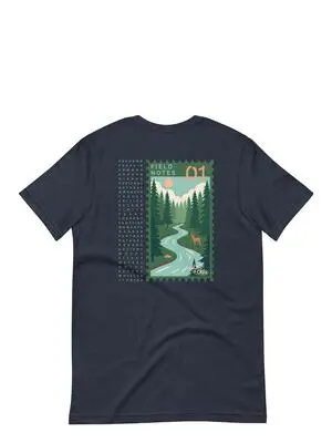 ANCHOR & CREW Organic Cotton "postmark" T-shirt - Blue