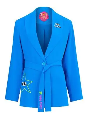 KING NAKED Heartbeat Oversized Jacket - Blue