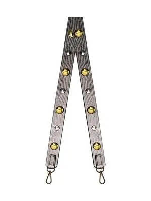 INDIGOLUSH Quimera Leather Strap With Gold Tone Hardware Silver