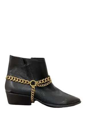 Rachel Nathan Boot Chain With Tone Curb Chain Detail - Gold