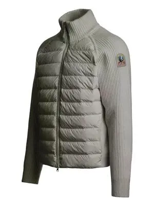 PARAJUMPERS Olmo Rib-knit Padded Jacket - Grey