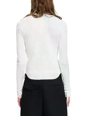 ANN DEMEULEMEESTER Cotton Pointelle T-shirt - White