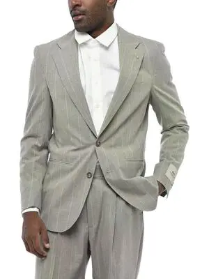Corneliani Pinstriped Single-breasted Suit - Grey