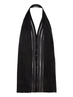 CORTANA Brisa Halterneck Sleeveless Shirt - Black