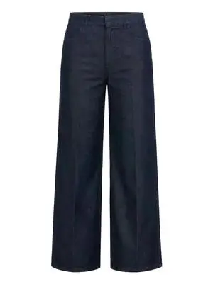SA SU PHI Pressed-crease Wide-leg Jeans - Blue