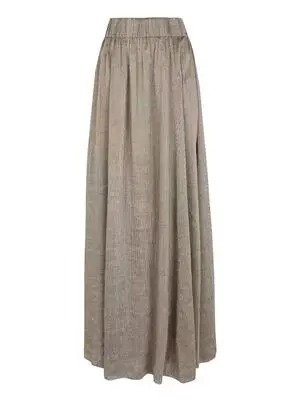 CORTANA Aria Striped Maxi Skirt - Grey