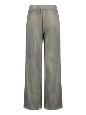 Avant Toi Wide Leg Palazzo Pants With Elasticated Waistband - Grey