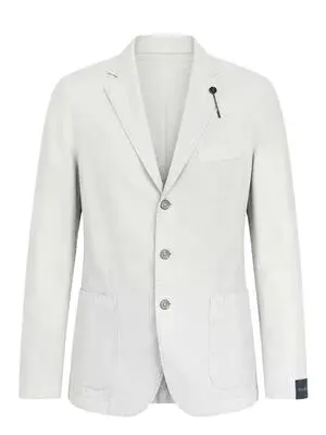 SANTANIELLO Pin-detail Single-breasted Blazer - Neutrals