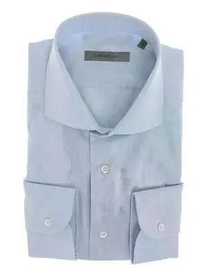 Corneliani French-collar Cotton Shirt - Blue
