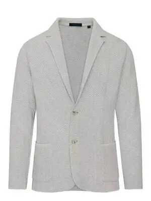 PATRICK ASSARAF Cotton Knitted Blazer - Neutrals