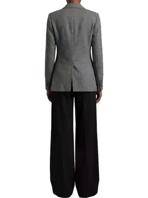 Tagliatore Paris Herringbone-pattern Double-breasted Blazer - Grey