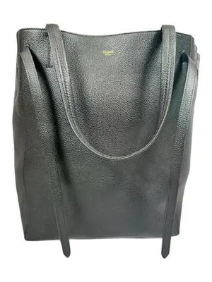 Celine 2018 Medium Cabas Phantom Leather Tote Bag - Black