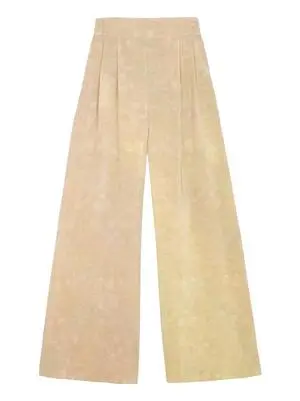 CORTANA Ada Floral-print Silk Trousers - Neutrals