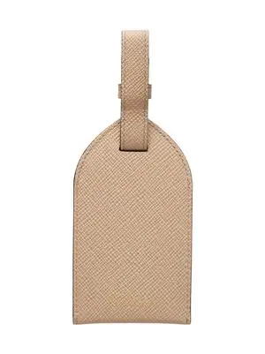 Smythson Panama Leather Luggage Tag - Neutrals