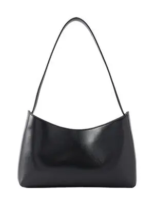 THE ROW Alma Small Leather Shoulder Bag - Black