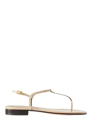 EMME PARSONS Cecilia Patent-leather Sandals - Neutrals
