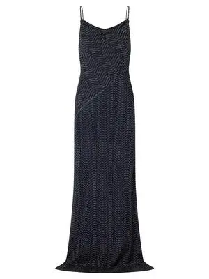 Missoni Striped Metallic Crochet-knit Maxi Dress - Blue