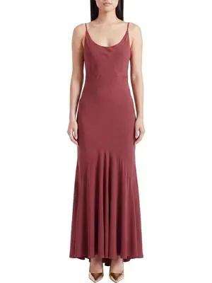 Erika Cavallini Silk Blend Maxi Dress - Red